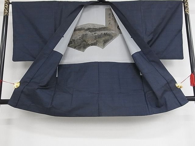 平和屋-こころ店□男性 本場大島紬 アンサンブル 100亀甲 正絹 逸品