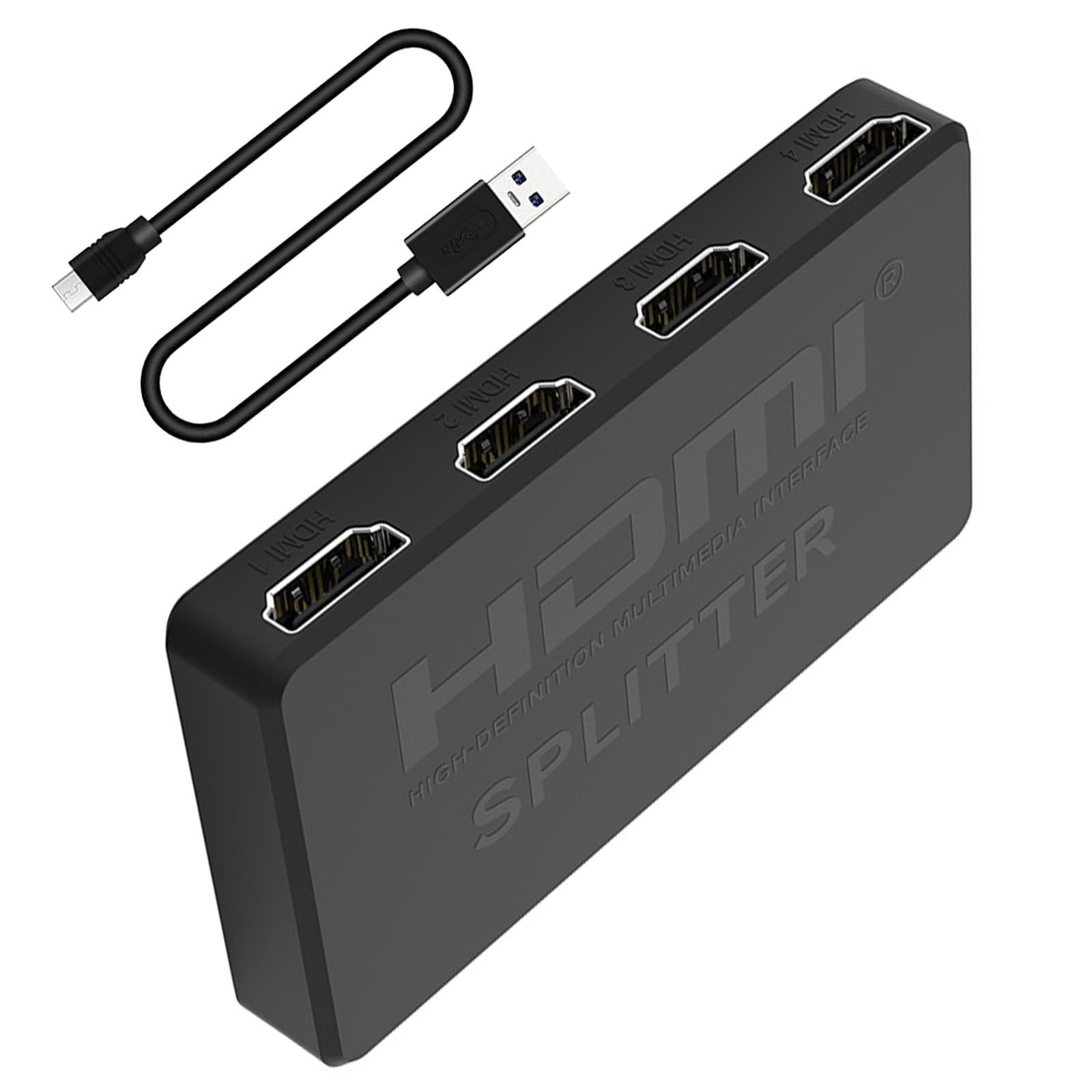 【在庫処分】1入力 4出力 yangoo 同時出力 HDMI スプリッター ハブ 4画面 HDMI hdmi 増設 オーディオ同期 4K 3D ...