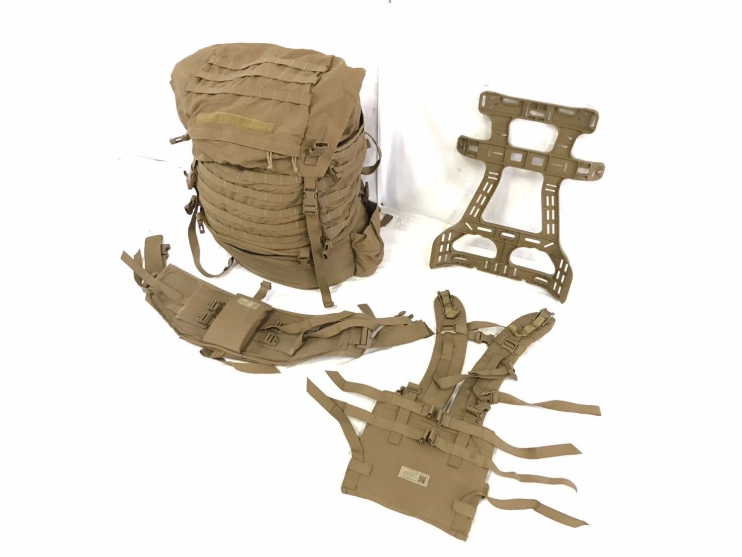 米軍放出品☆USMC PACK セット メインバッグ フレーム ヒップベルト ショルダーハーネス リュックサック ミリタリー ILBE(140 ...