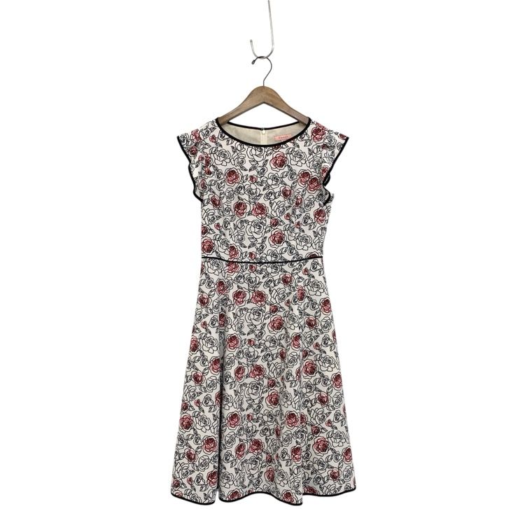 2023SS TOCCA トッカ NEWYORK CITY ROSE フリルドレス ローズプリント フリル ワンピース アイボリー 0 OPTOSM0820 - メルカリ