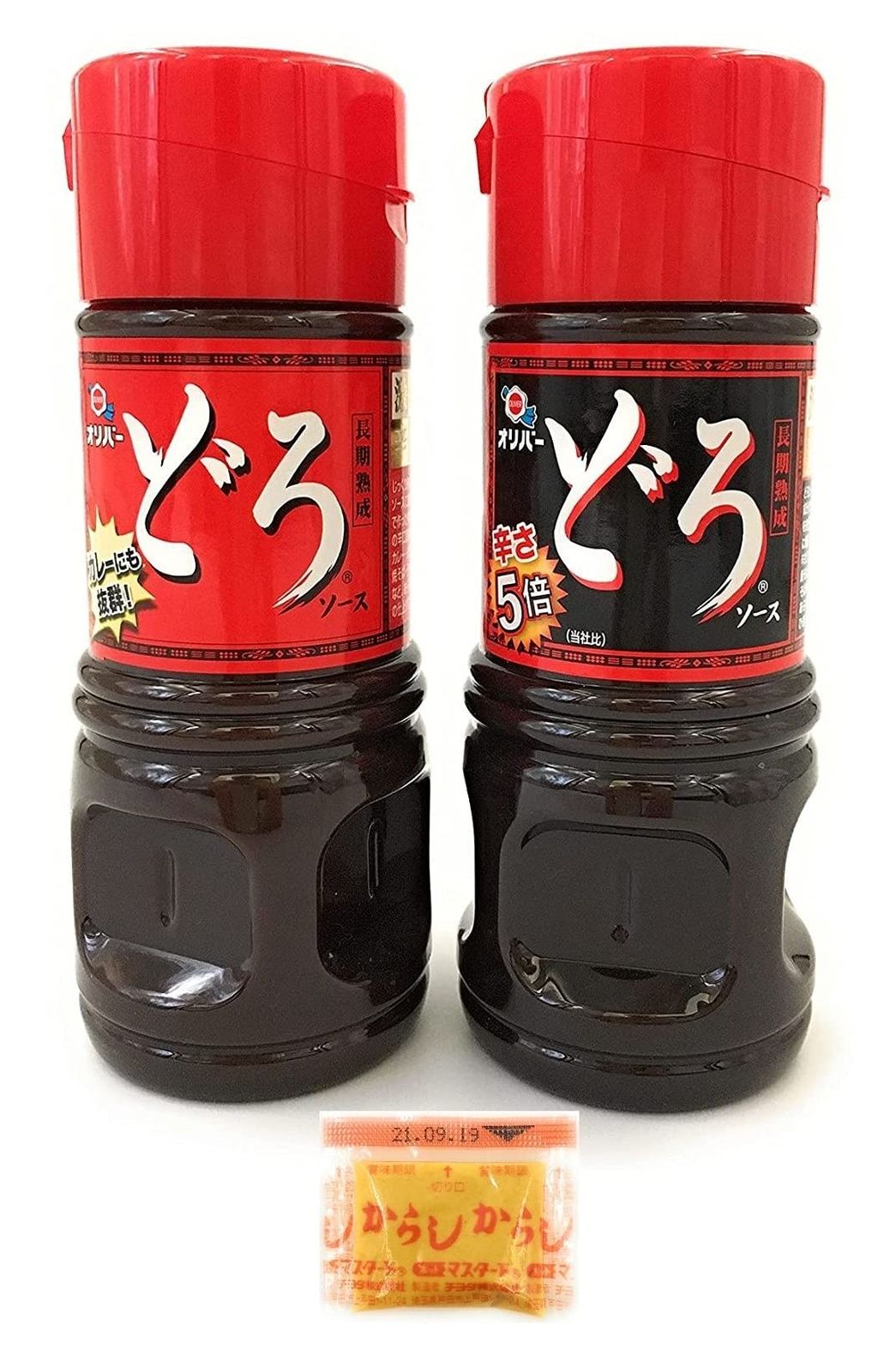 【お楽しみアソート】『オリバー どろソース 2種（スタンダード 360g・辛さ5倍 360g)』&『使い切り小袋 特製ねりからし 2g』各1点 計3点【辛さアレンジ楽しめます】【 さらに ...