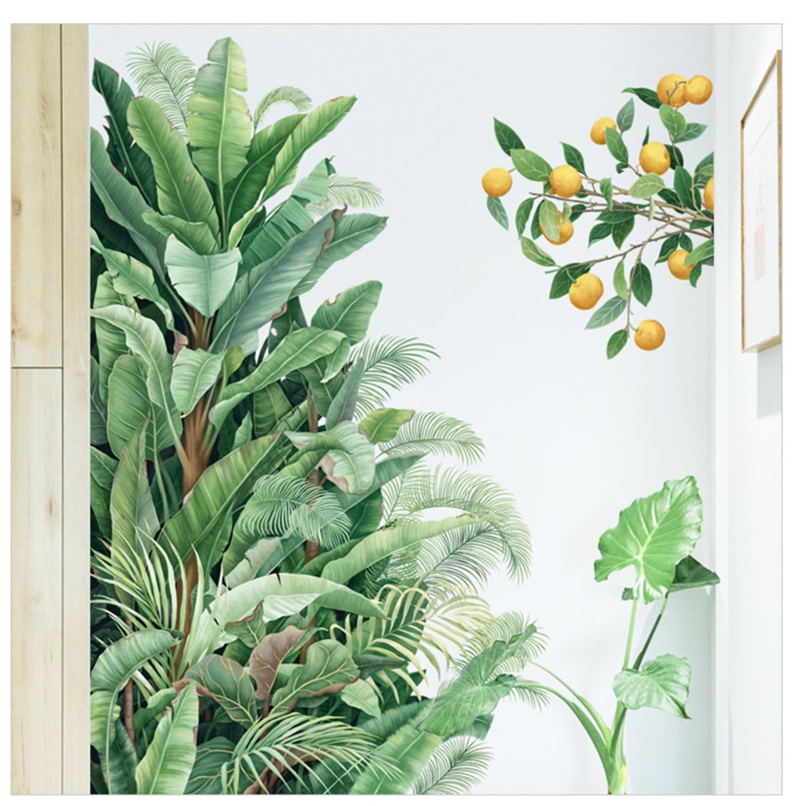 【特価セール】Condessacity ウォールステッカー 緑 植物 景色 おしゃれ ウォールペーパー インテリア 観葉植物 ウォールシール フルーツの壁のステッカー リビングルーム 寝室 ...