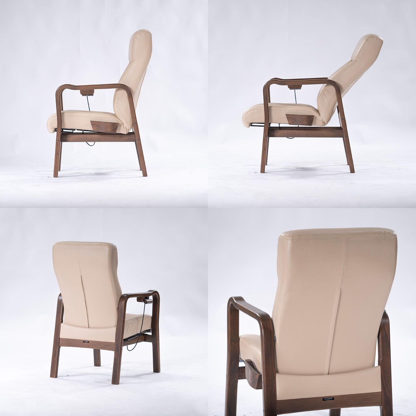 ラウンジチェア フジファニチャー FUJI FURNITURE Comodo リクライニングチェア＆オットマン オーク材 ソフトレザー 曲木 ナチュラルモダン 和モダン パーソナルチェア - メルカリ