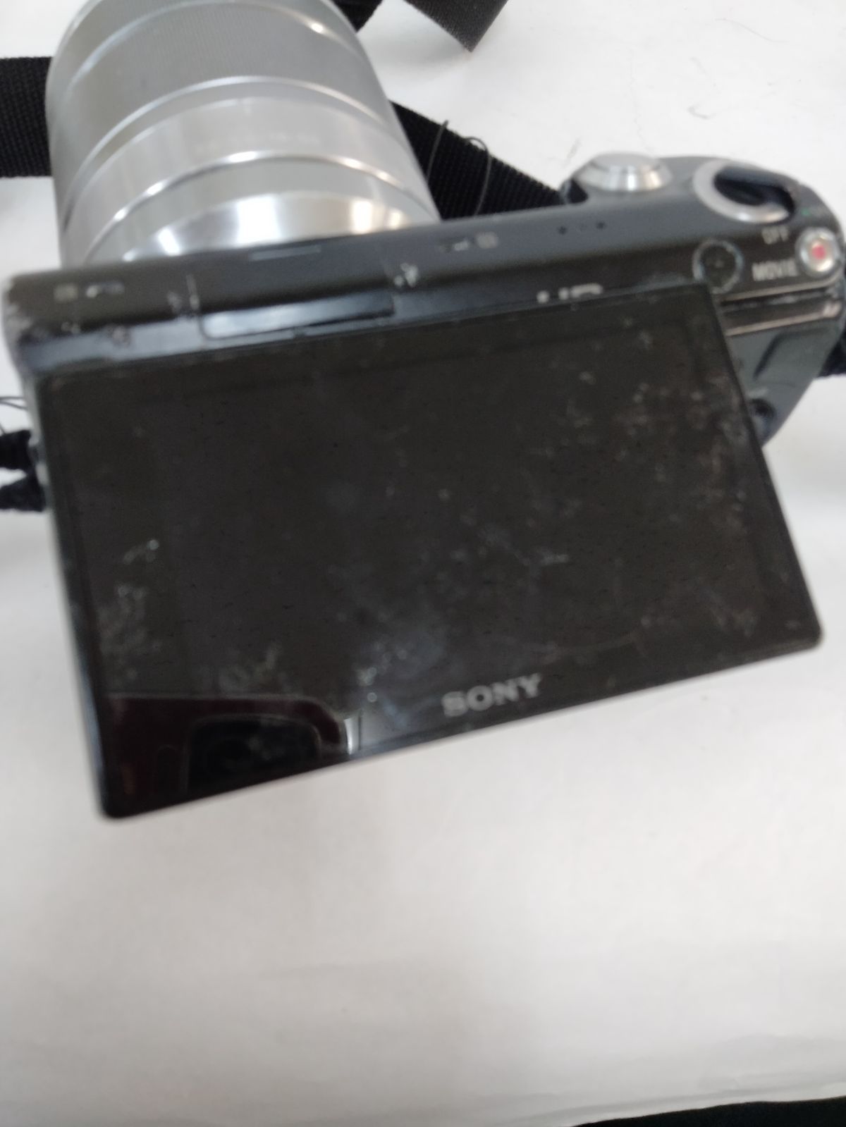 ジャンク SONY ミラーレス一眼カメラ レンズセット シルバー α NEX-5N 動作未確認 1610万画素 バッテリーなし レンズ f5 ...