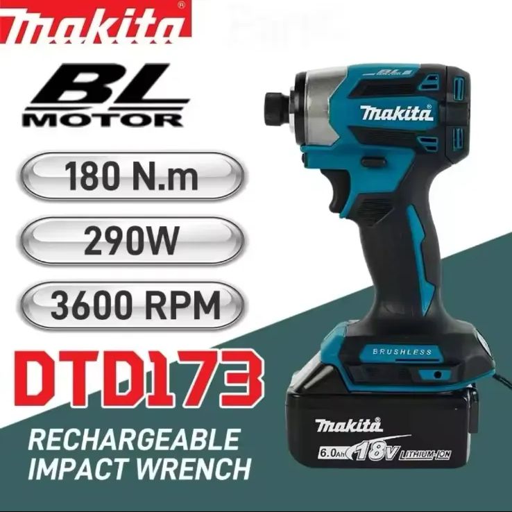 マキタ DTD173 18v リチウム 日本輸入国内版 ブラシレスインパクトドライバー 電動工具 多機能工具（バッテリーなし） - メルカリ