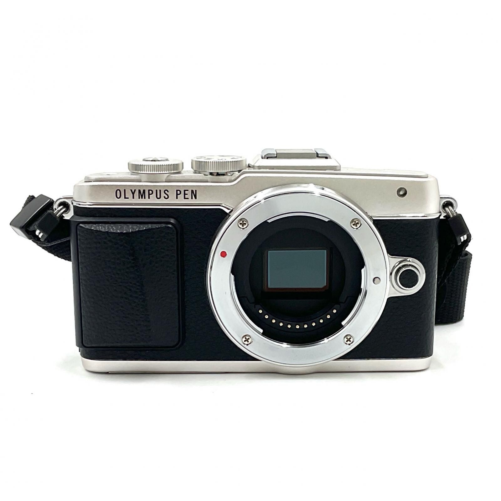 【全額返金保証】【最速発送】OLYMPUS デジタル一眼 PEN Lite E-PL7 14-42mm EZレンズキット シルバー 美品 動作 ...