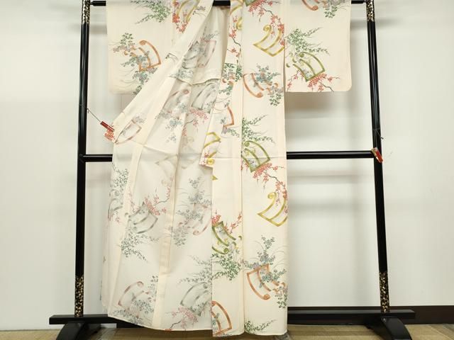 平和屋着物▽小紋 単衣 霞文 CAAS5164ut