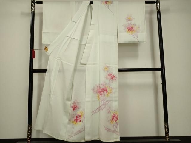 平和屋着物▽訪問着 単衣 霞文 正絹 逸品 AAAZ9511fy