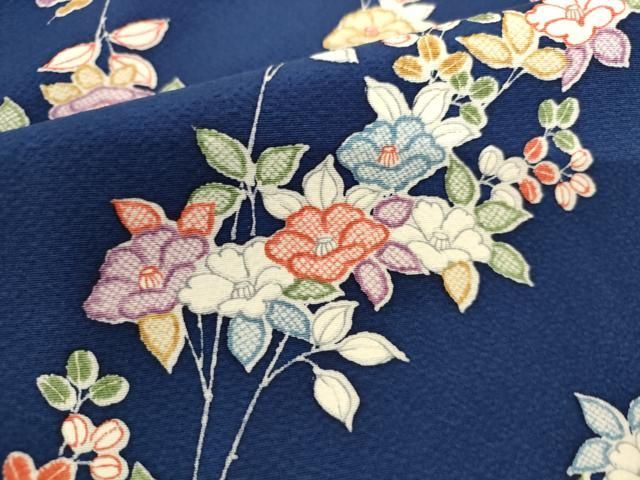 平和屋着物□上質な色無地 草花地紋 遠州茶色 正絹 逸品 未使用