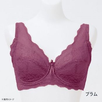 TAMURA yauco 脇高ワイヤー入り フルカップブラジャー プラム B80 YTA22 【北海道・沖縄・離島配送不可】 TAMURA yauco 脇高ワイヤー入り フルカップブラジャー プラム D75