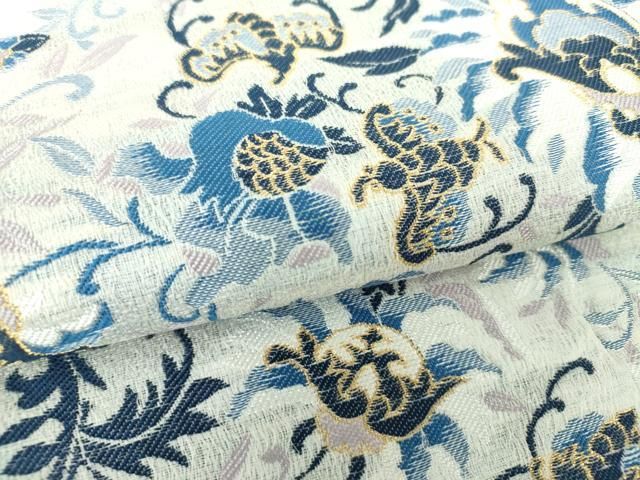 平和屋着物○世界的友禅作家 千地泰弘 九寸名古屋帯 千地天女 更紗花