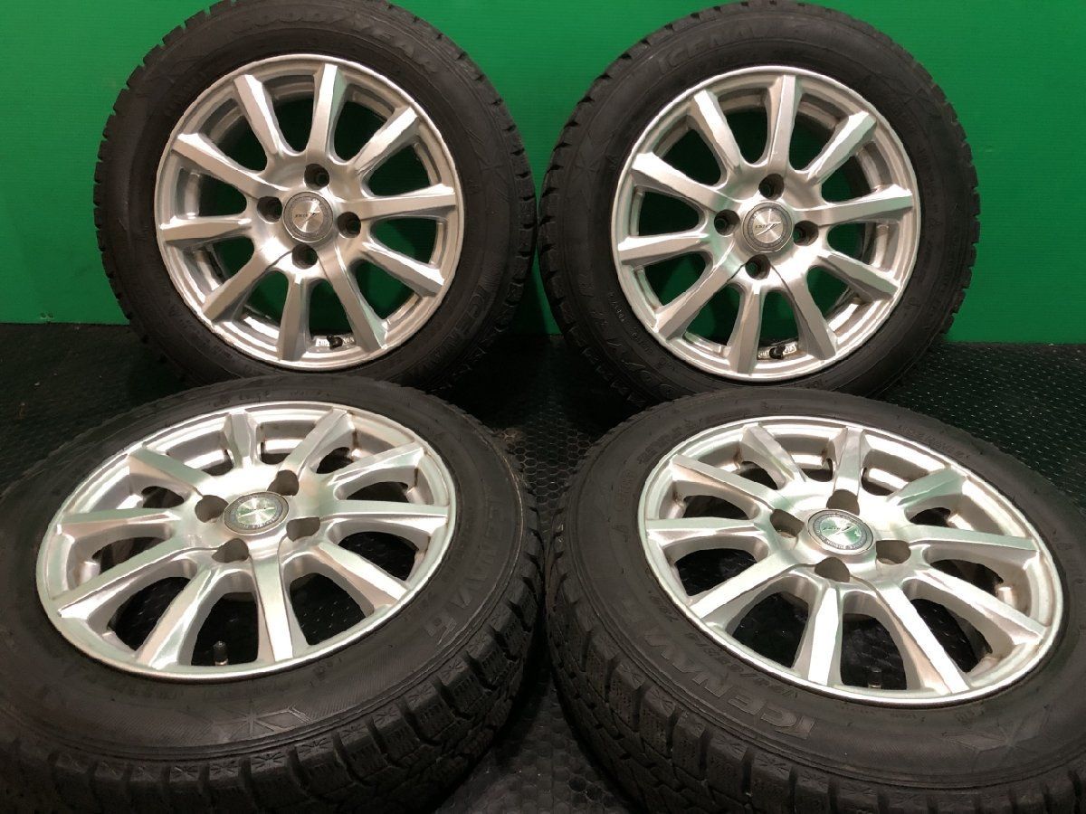 【GOODYEAR ICENAVI6 165/65R14】スタッドレス【Weds JOKER 14インチ 5.5J4HPCD100+38】パッソ ルーミー トール等 (MTA496 ...