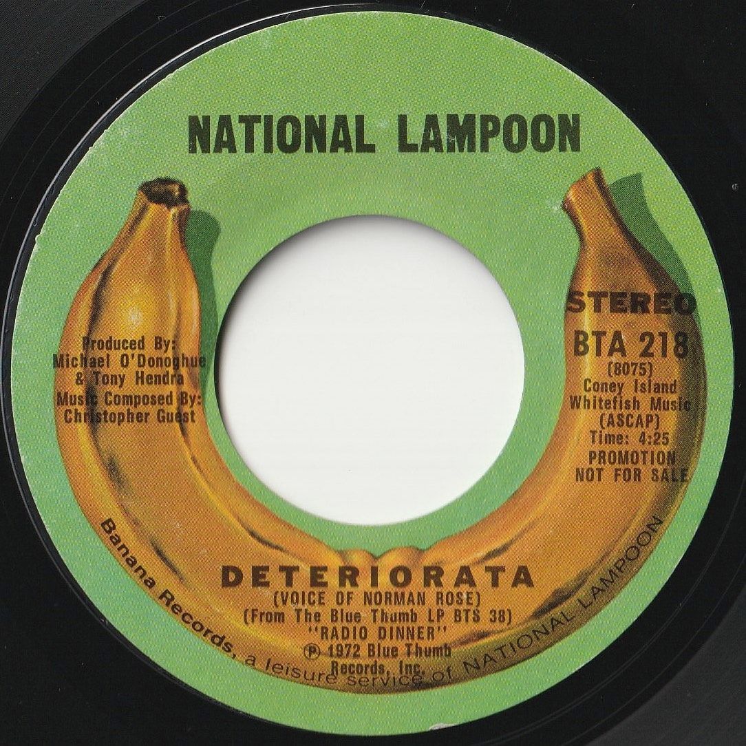 National Lampoon Deteriorata / Deteriorata Banana US BTA 218 202606 ...