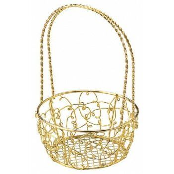 ワイヤーバスケット ハンドル付き ゴールド 89-74GD - メルカリ