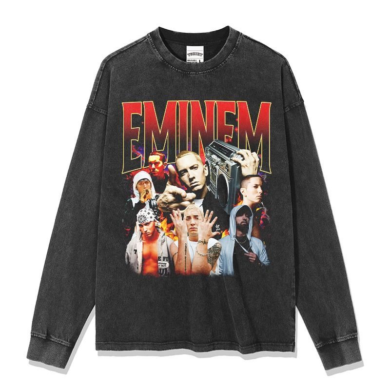 エミネム Eminem ヴィンテージ加工 ロンT 長袖 Tシャツ S~3XL エミネム Eminem ヴィンテージ加工 ロンT 長袖 Tシャツ S~3XL