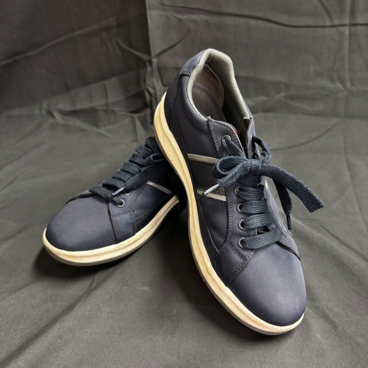 25品/B006095-3/KH3000/X034-8/ PRADA 靴 4E 2987 7 1/2 ネイビー ナイロンシューズ - メルカリ