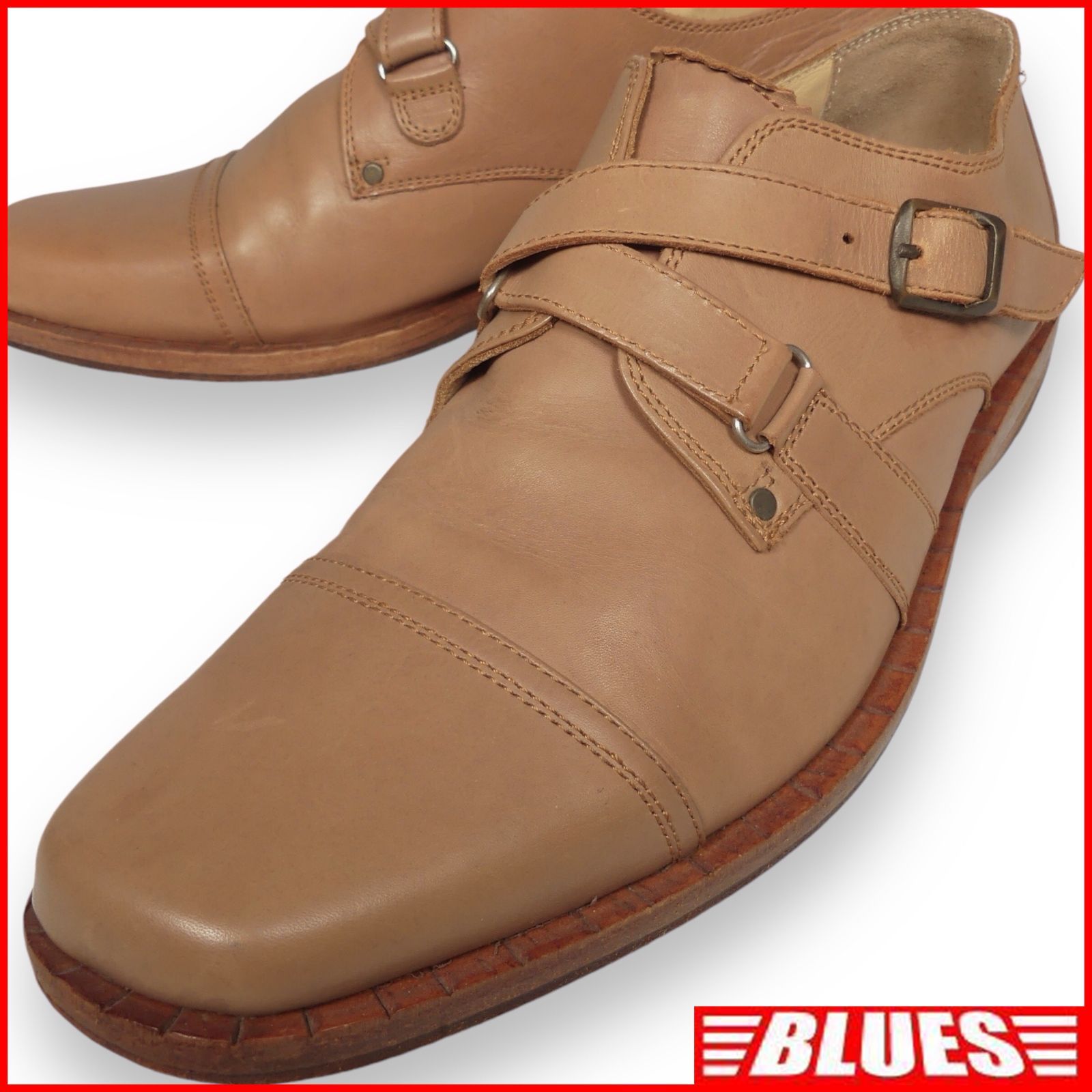 ASBee’S アスビーズ モンクストラップ 25.5 本革 茶 41 メンズ ビジネスシューズサイズ25.5cm一覧←SEULB屋着古← HH9683 - メルカリ