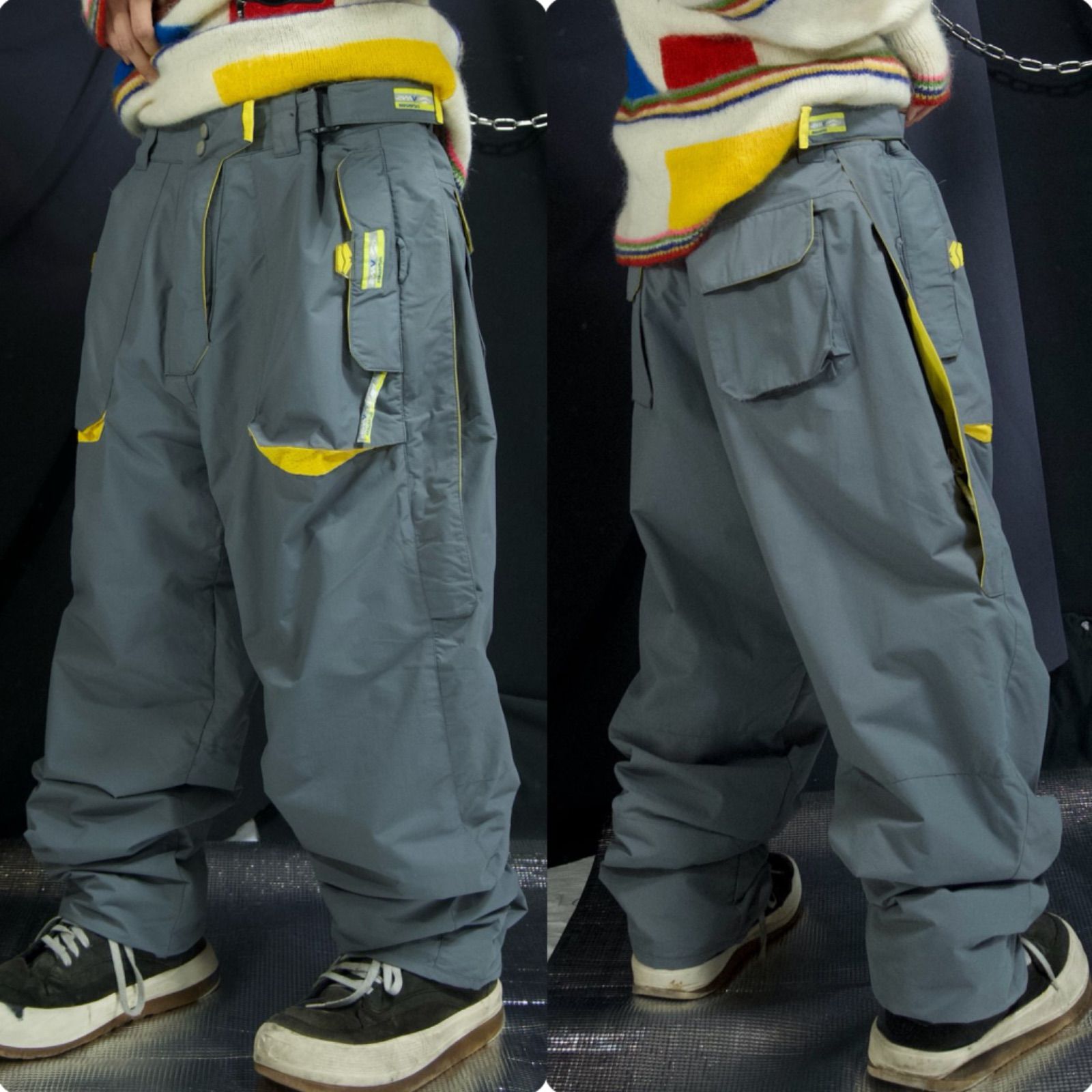 90s Vans “Cyber Color” Gimmick Nylon Snowboard Pants 90年代 バンズ サイバーカラー ...