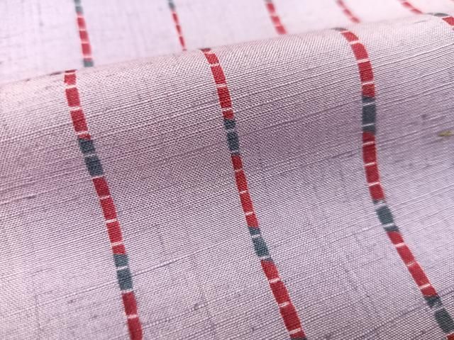 平和屋着物▽上質な小紋 単衣 紬地 変わり縞 暈し染め