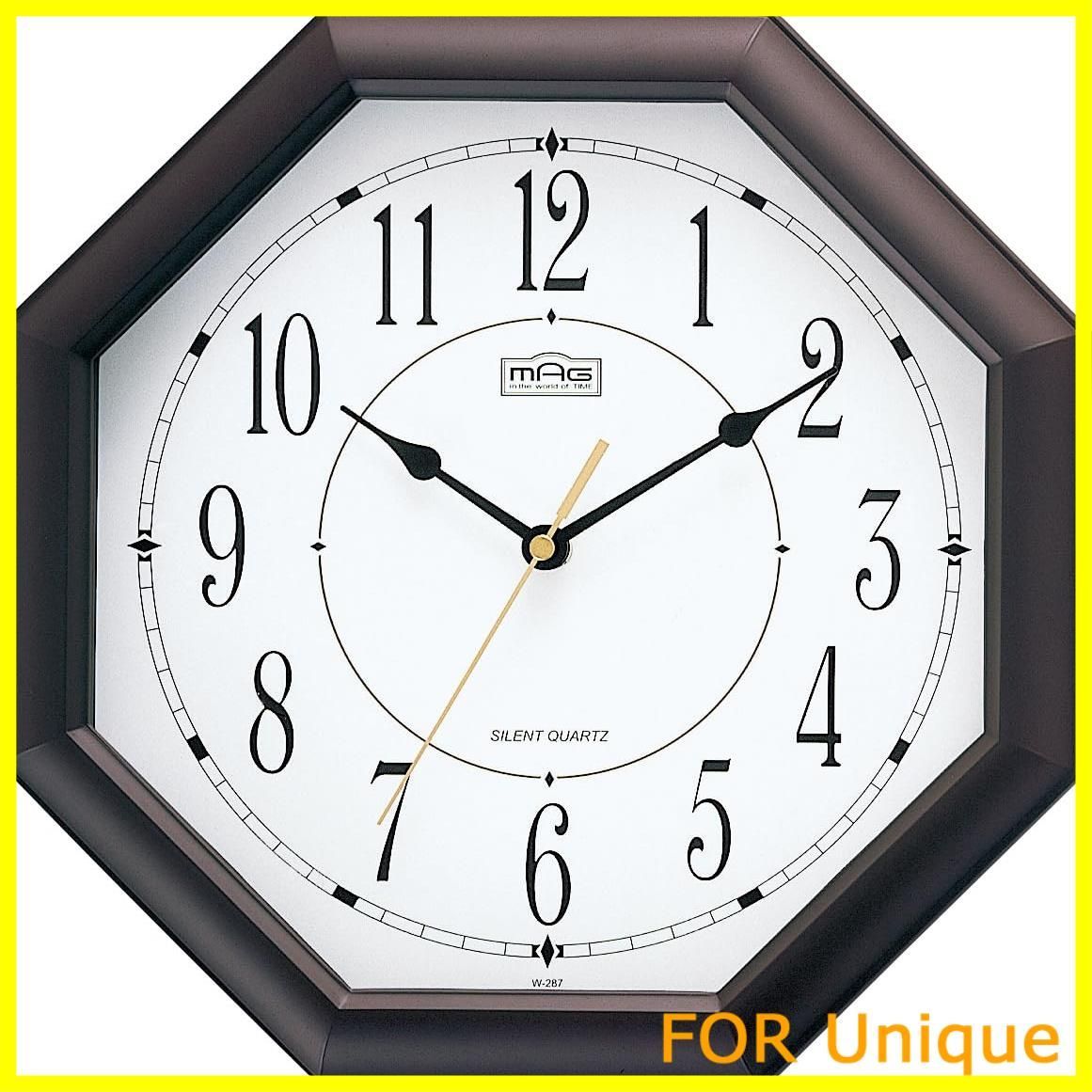 【在庫処分】MAG(マグ) 掛け時計 八角形 アナログ オクターゴ 静音 連続秒針 ブラウン W-287BR-Z - メルカリ