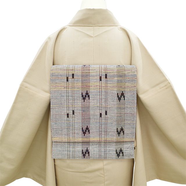 平和屋着物○京友禅作家 山科春宣 九寸名古屋帯 手描き 草花文 金彩