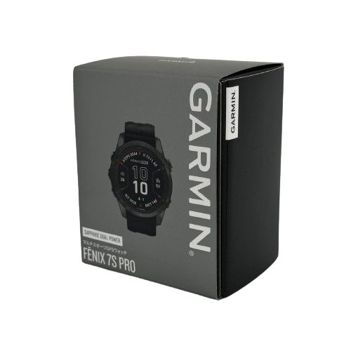 GARMIN ガーミン fenix 7S Pro Sapphire Dual Power Ti Carbon Gray / Black シリコンバンド マルチスポーツ GPS 010 ...