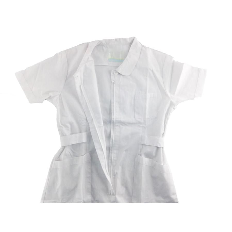 半袖看護衣 ワンピース ブロード 医療用 看護師 介護士 L ホワイト - メルカリ