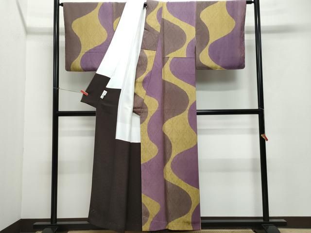 平和屋着物●上質なお召　吉祥花地紋　正絹　逸品　CAAY2912vf 平和屋着物○上質なお召 吉祥花地紋 正絹 逸品 CAAY2912vf - メルカリ