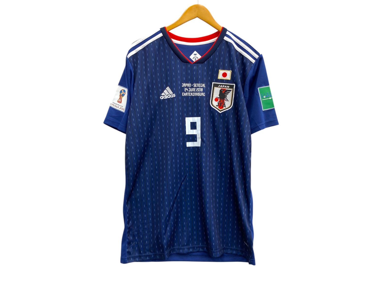adidas (アディダス) 日本代表 18-19 ホームレプリカユニフォーム No.9 武藤 嘉紀 セネガル戦 2018W杯 バッジ/フル ...
