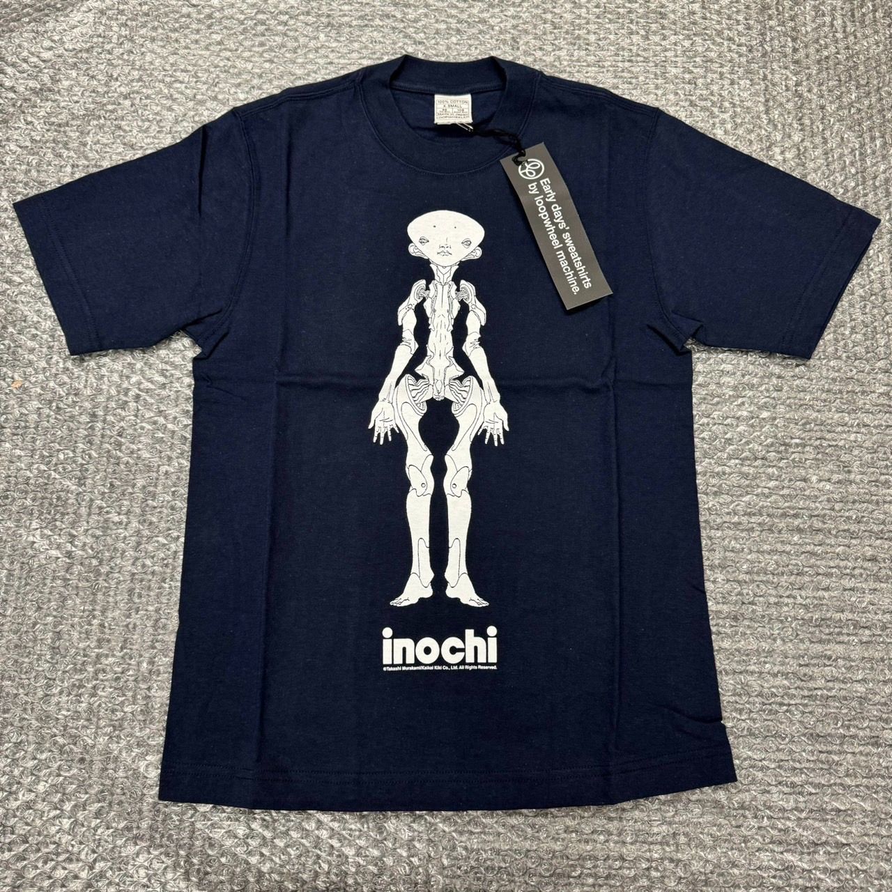 村上隆 LOOPWHEELER inochi loopwheel machine Tee Sサイズ ループウィラー イノチ Tシャツ 未使用 ...