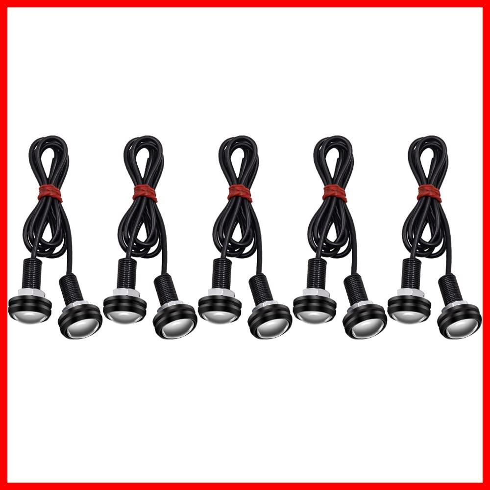 【在庫処分】埋め込み型 高輝度 防水 大玉計 牛目 12V専用 ボルト型 led 23mm スポットライト 10個セット（ホワイト） イーグルアイ LEDデイライト X-STYLE - メルカリ