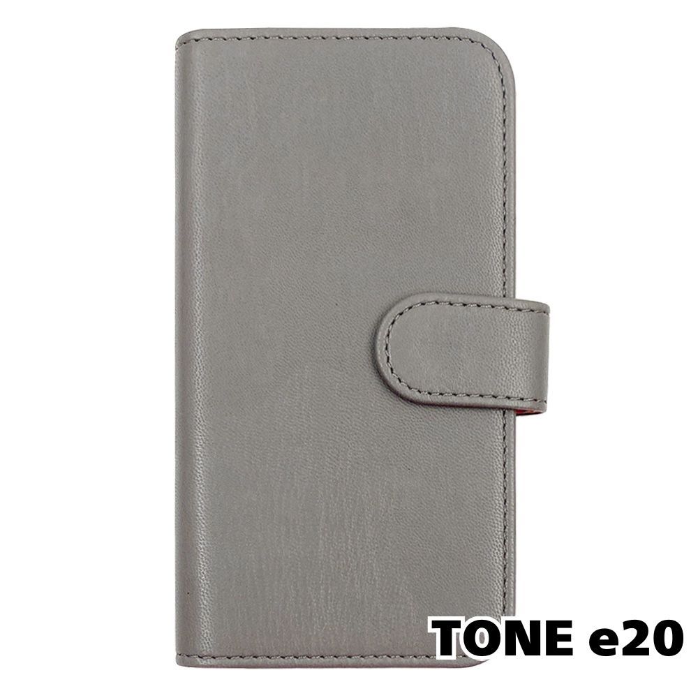 【新品未使用】 TONE e20 トーンe20 手帳型スマホ ケース スムース PUレザー (カバー色アッシュグレー) 無地 灰色 くすみ ニュアンスカラー シンプル カード収納 flip51 ...