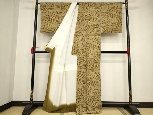 平和屋着物□上質な小紋 草花文 正絹 逸品 AAAS9198pf