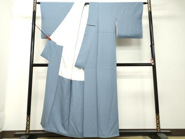 平和屋着物＊夏物 色無地 縦絽 笹文紗 水色 正絹 逸品 CAAS4955ut 平和