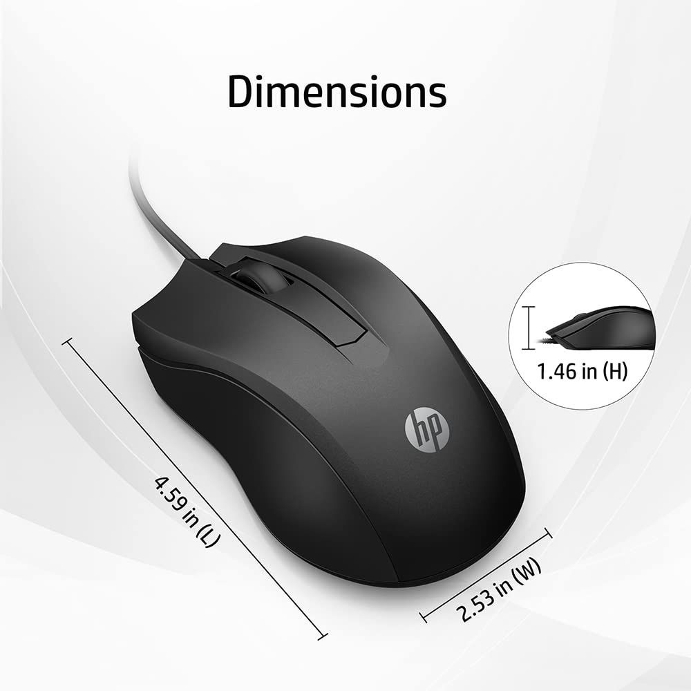 【人気商品】ヒューレット・パッカード(HP) HP 100G 有線 マウス 光学式 1600dpi USB 黒 ブラック【国内正規品】 - メルカリ