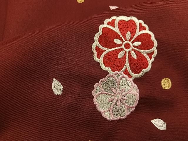 平和屋着物○女性 行灯袴 刺繍 草花文 暈し染め 金糸 卒業式 洗える