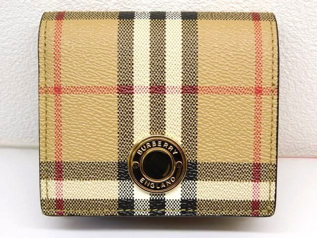 未商品 BURBERRY バーバリー 8070417 ARCHIVE BEIGE バイフォールド BIFOLD ヴィンテージチェック 二つ折り ...