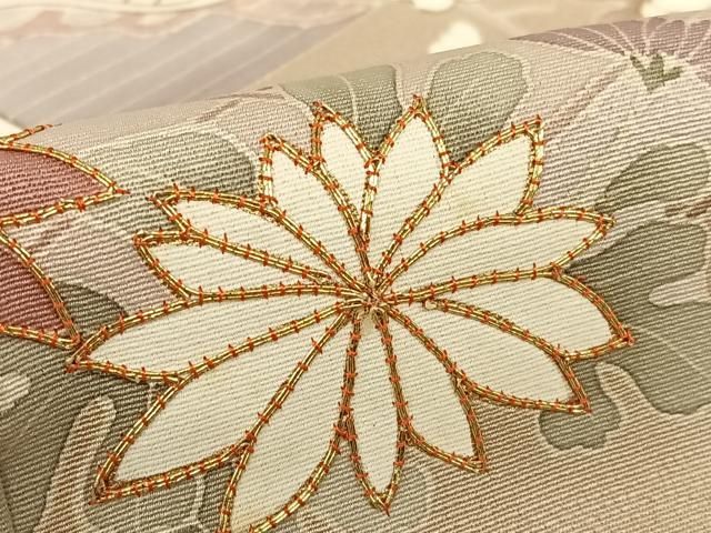 平和屋着物○訪問着 友禅 駒刺繍 松竹梅風景文 金彩 正絹 逸品