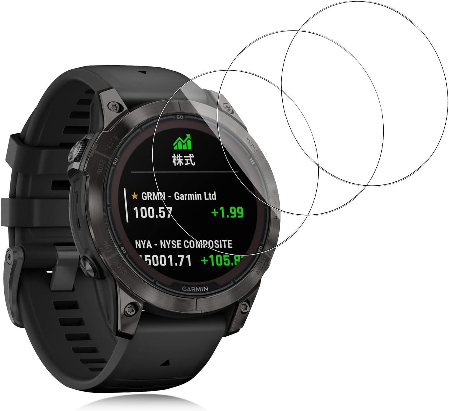 「3枚入り」YiOne For ガーミン(GARMIN) Fenix7S Pro/epix Pro 42mm ガラスフィルム(3枚 ...