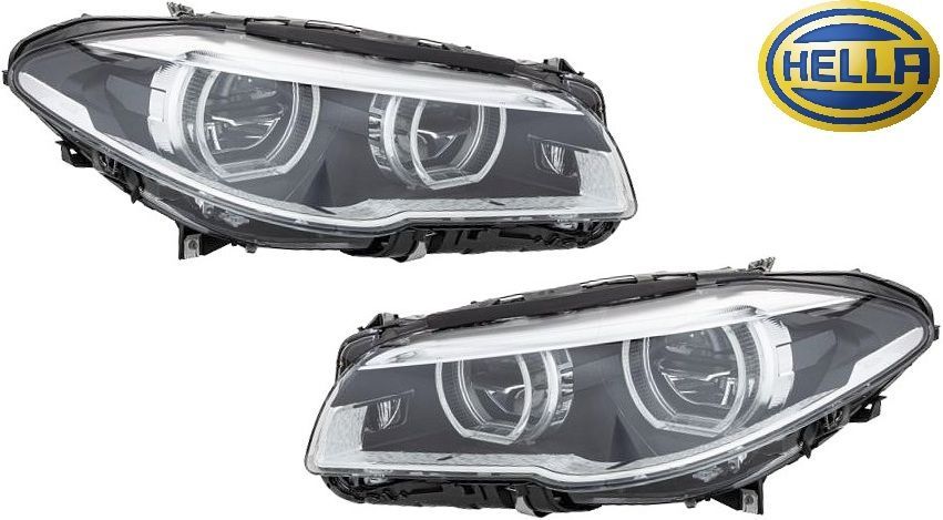 【M's】 F10 F11 BMW 5シリーズ HELLA LED ヘッドライト ヘッドランプ 左右 (アダプティブ付用) OEM パーツ ...