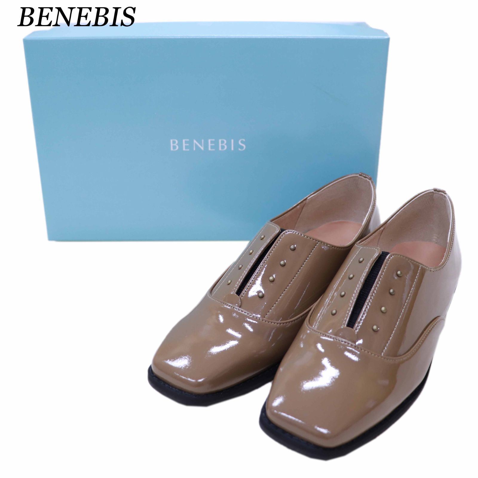 BENEBIS べネビス マニッシュシューズ スリッポン 22.0㎝ 茶系 - メルカリ