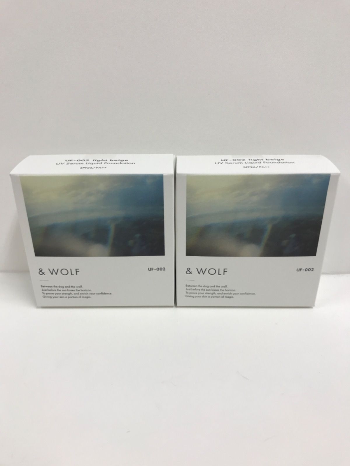 B1810 &WOLF by N organic UVセラムリキッドファンデーション UF-002 ライトベージュ 12.5g 2点セット SPF26 PA++ - メルカリ