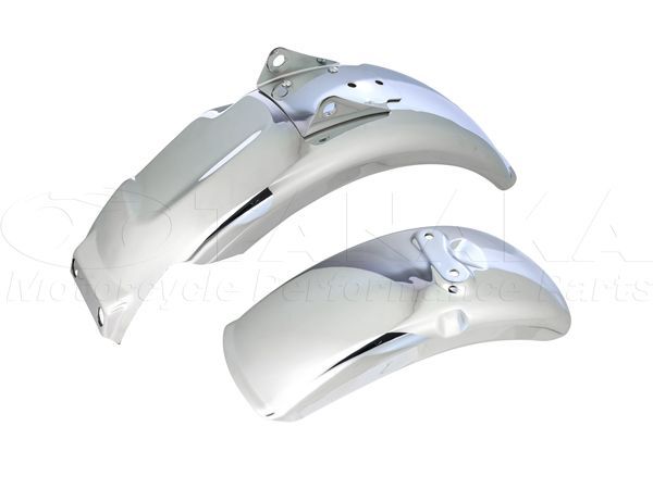 [ca1810]4Lモンキー用 ノーマルタイプメッキスチールフェンダー 前後セット - メルカリ