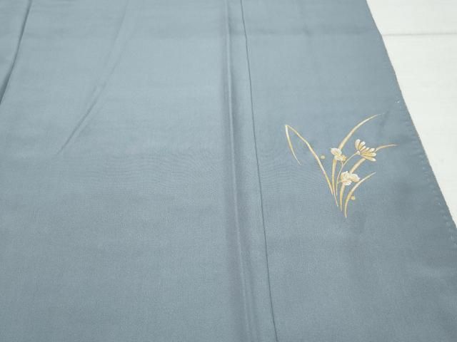 平和屋着物○野の陶人 加藤唐九郎 陶彩染 膨れ織り 小紋 霞文 反端付き