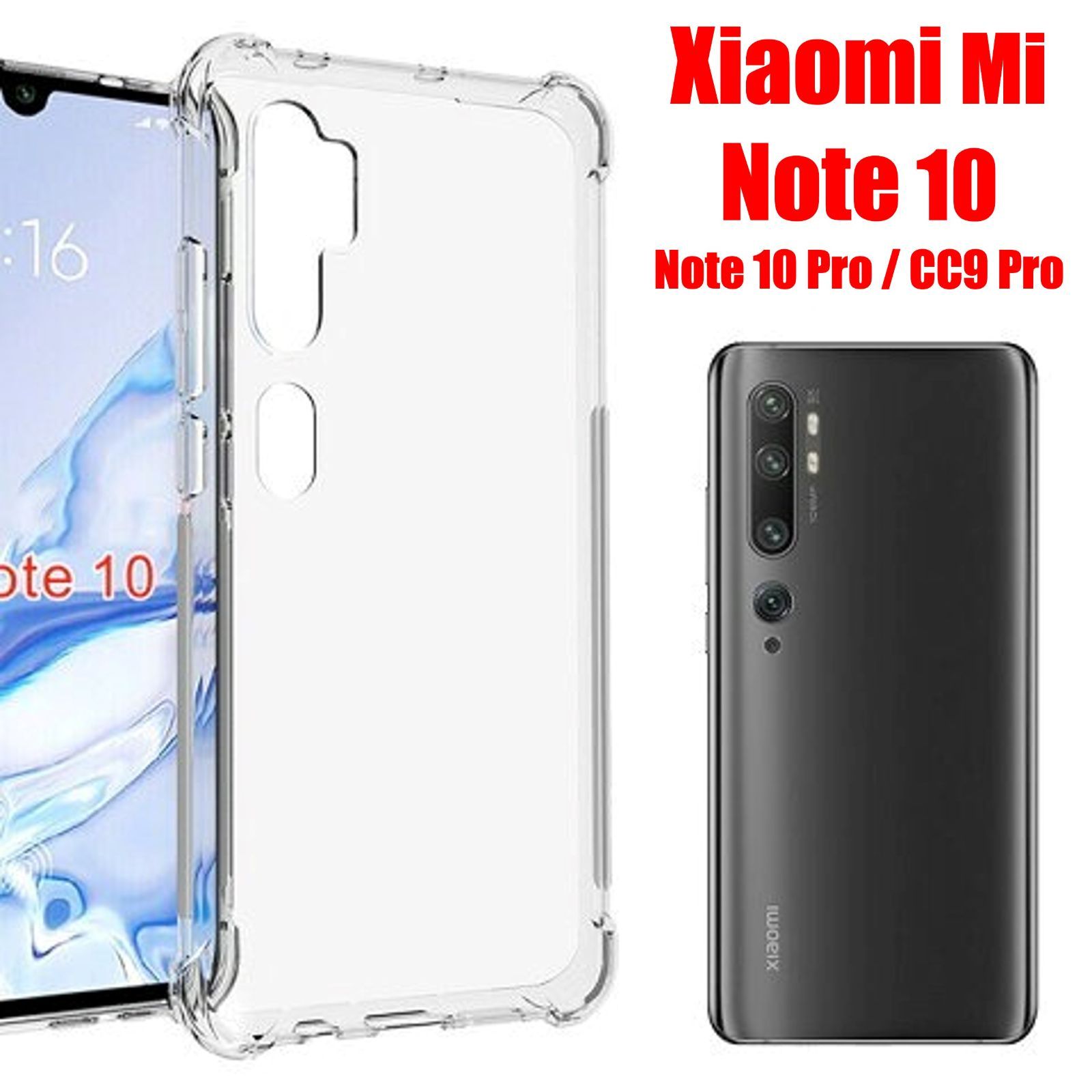 Xiaomi Mi Note 10 CC9 Pro Note 10 Pro シャオミ ミー ノート テン プロ スマホケース クリア 透明 TPU 耐衝撃 衝撃緩和 本体保護 キズ防止 ...