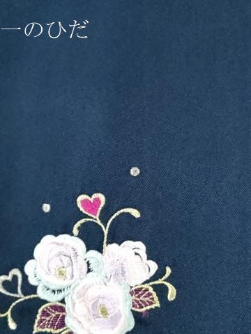 平和屋着物○女性 行灯袴 総刺繍 花唐草文 黒色 卒業式 洗える