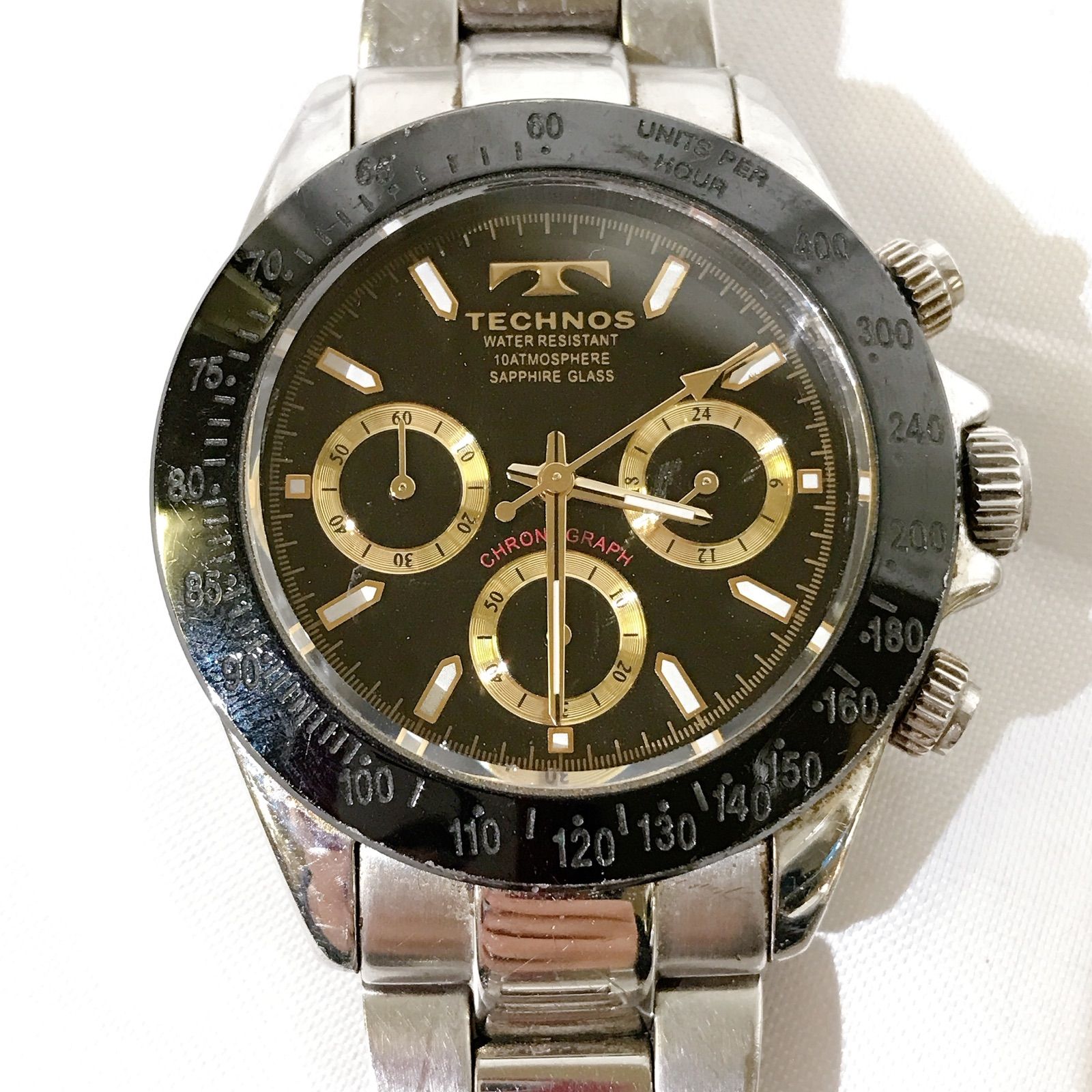 TECHNOS テクノス 腕時計 T4272 アナログ クォーツ ブラック シルバー メンズ 時計 腕時計 - メルカリ