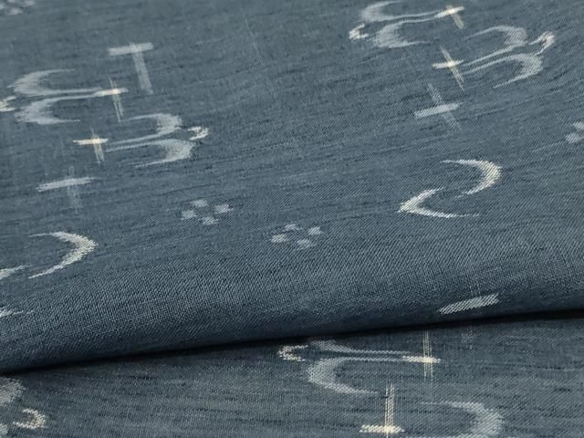 平和屋着物＊夏物 男性 紗紬 絣文 正絹 逸品 AABA2862jd