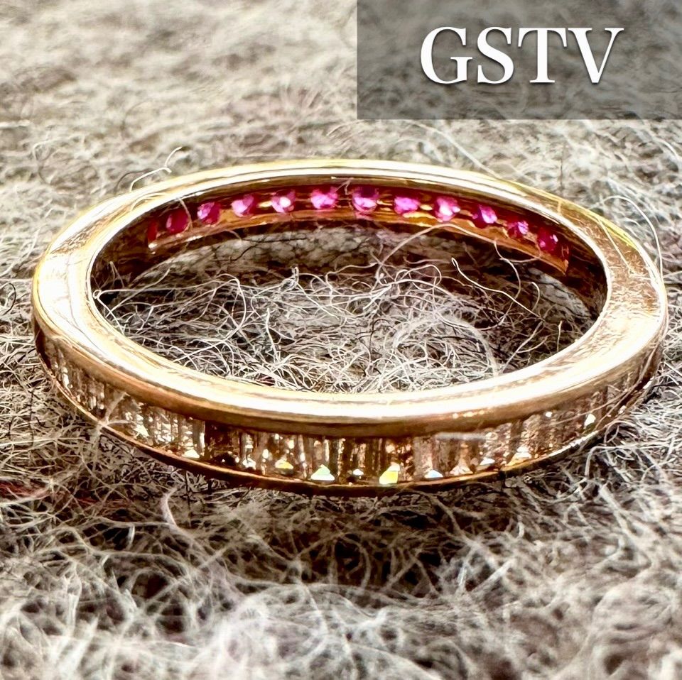 GSTV リバーシブルエタニティリング K18PG*13号*ルビー＆ダイヤモンド - メルカリ