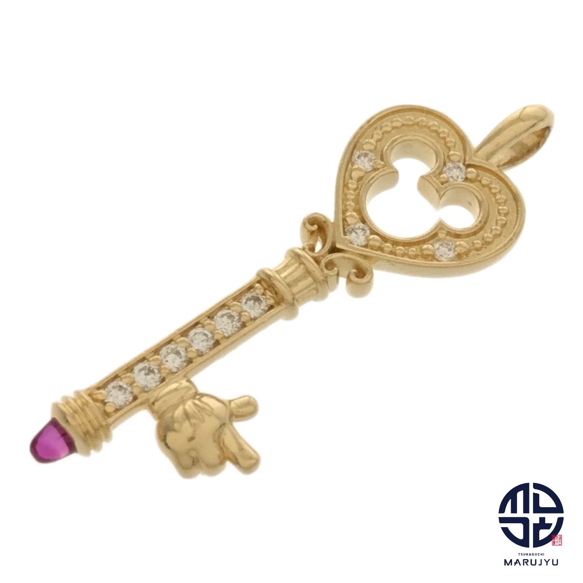 K.UNO DISNEY ディズニー K18YG 18金イエローゴールド ミッキー ダイヤ0.056ct 鍵 キーモチーフ ペンダントトップ チャーム ジュエリー アクセサリー - メルカリ